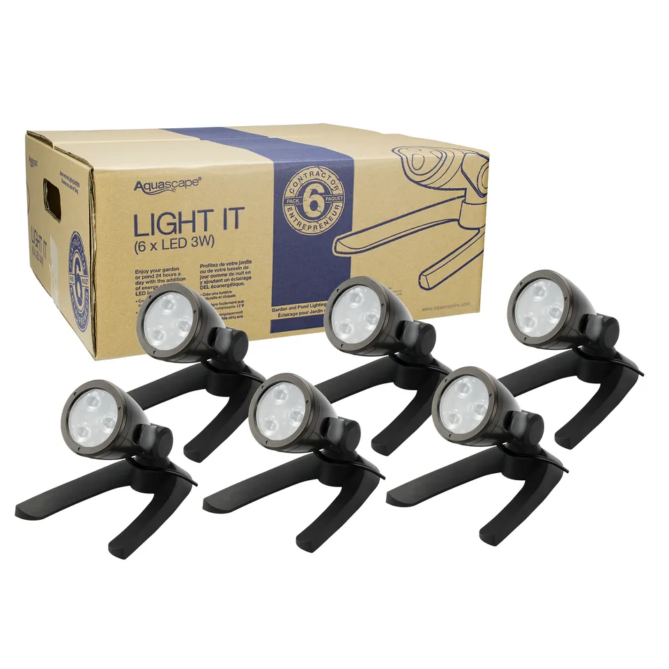 3-Watt LED Spotlight 6-Pack | Lights for Pond | Pond Supplies