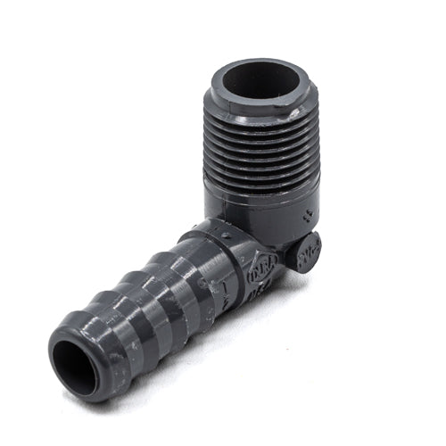 1/2" Grey PVC Combo Reducing 90 Degree Elbow - LandscapeSupplyGuys.com
