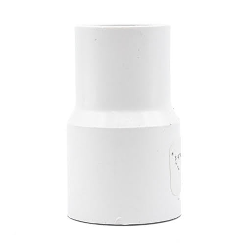 3/4" x 1/2" White PVC Reducing Coupling Slip - LandscapeSupplyGuys.com