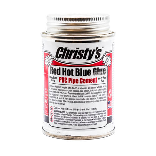 Christy's Red Hot Blue Glue | Glue for PVC Pipes - LandscapeSupplyGuys.com