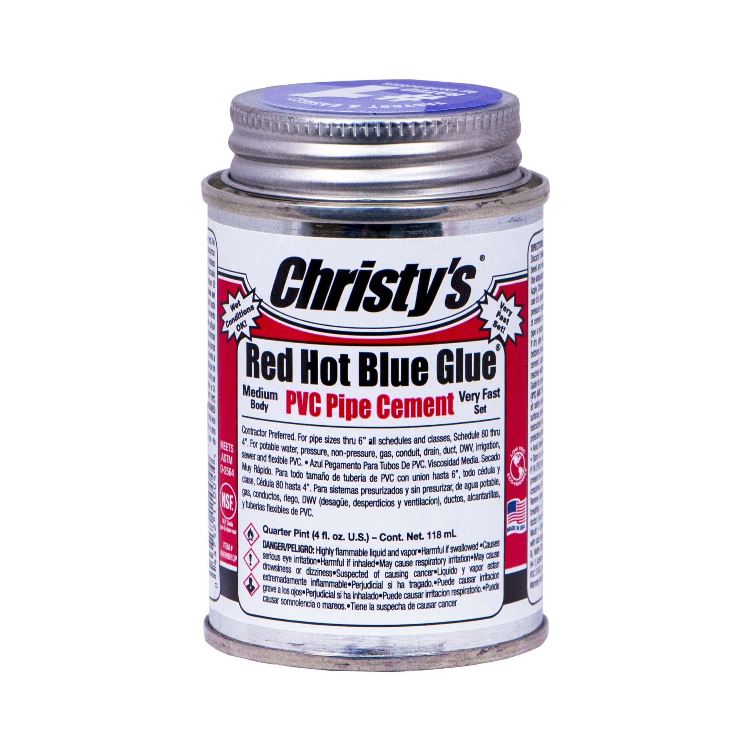 Christy's Red Hot Blue Glue | Glue for PVC Pipes